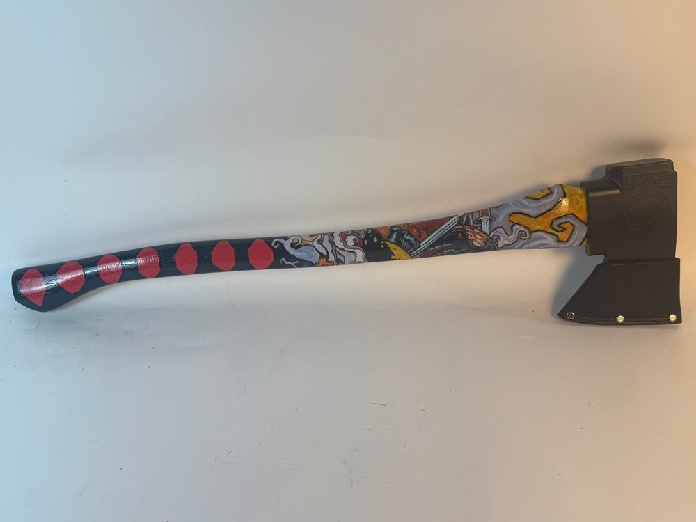 Deadpool vs Wolverine 1 of 1 Hand Painted Axe