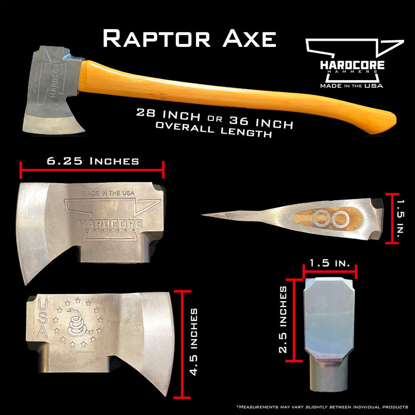 Raptor Full Size Axe - Felling and Splitting – Hardcore Hammers